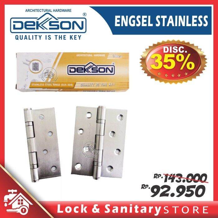 Engsel Dekson Dekkson DELUXE 4X3X2MM 2BB SSS Engsel Pintu Jendela ...