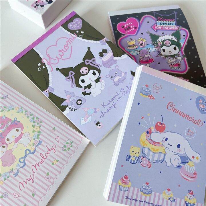 Sanrio 10×14cm Notebook With Waterproof PVC Cover Kawaii Kuromi Melody ...