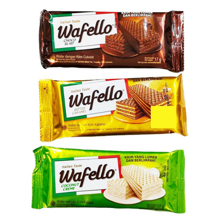 Roma Wafello Vanilla Choco Blast Butter Caramel Coconut Wafer 17G ...