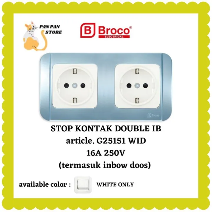 Stop Kontak Double Broco Galleo series | Lazada Indonesia