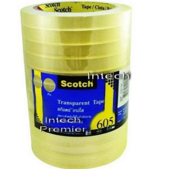 3M Transparent Tape 605 12มมx 66เมตร (12 ม้วน) | Lazada.co.th