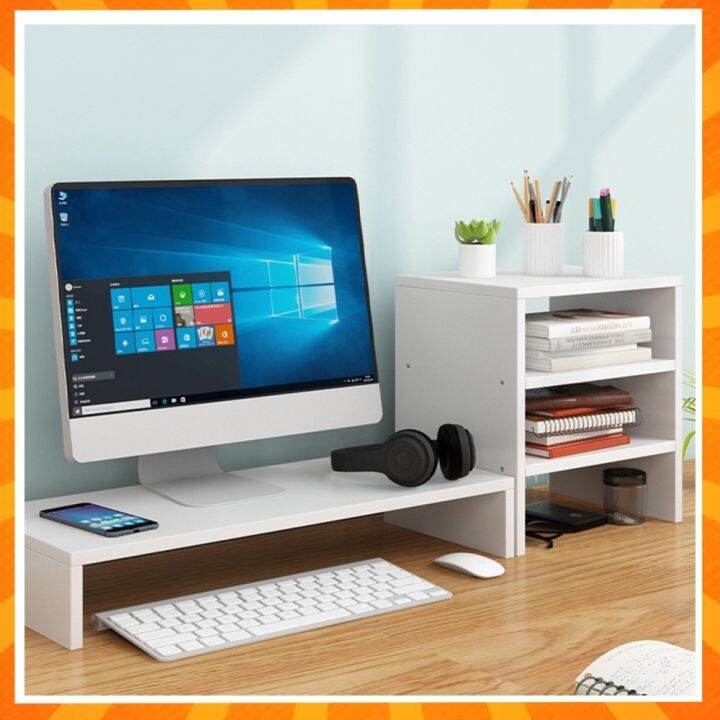 COD Wooden Monitor/Laptop Riser Stand Organizer with Dividers | Lazada PH