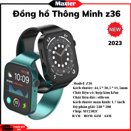 Đồng Hồ Thông Minh Z36 Series 7, Pro Smartwatch Z36 SR 7, Sạc Không Dây ...