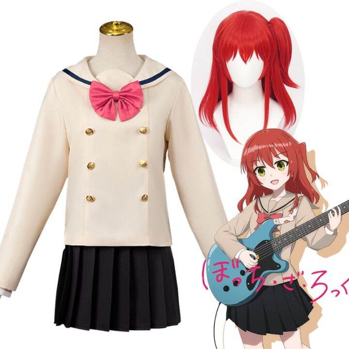 Kita Ikuyo Cosplay Bocchi The Rock Cosplay Kita Ikuyo Costume JK School ...