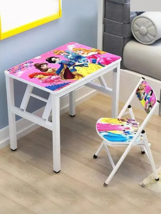 Folding table study table cartoon pictures table 60*80cm | Lazada PH