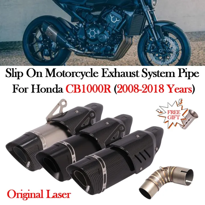 450MM Motorcycle Exhaust System Middle Link Pipe For HONDA CB1000R 2008 ...