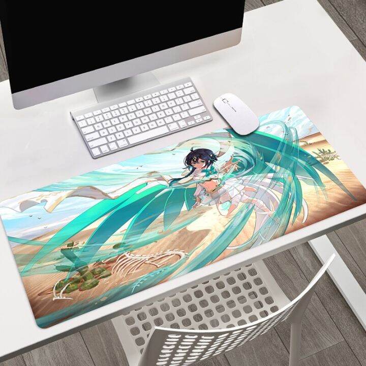 Mousepad Gamer Accessories Genshin Impact Pink Mouse Pad Xl Deskmat ...