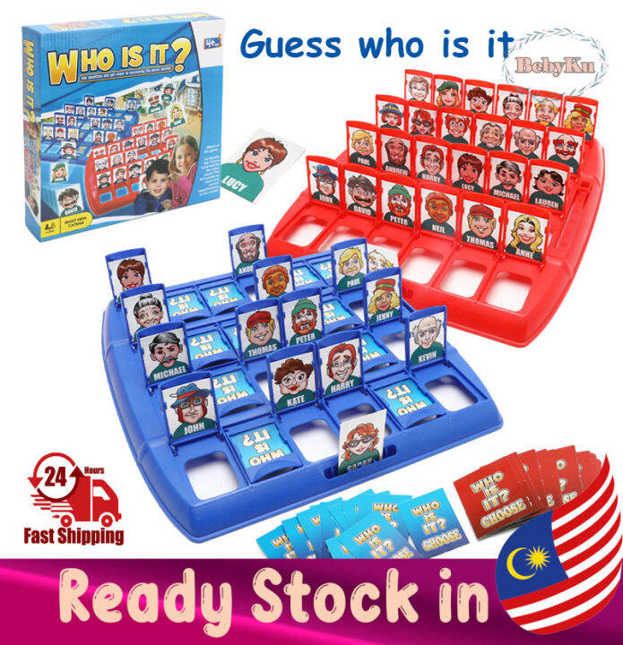 Bebyku Guess who is it? Board Game Family Fun Guessing Question Toy ...