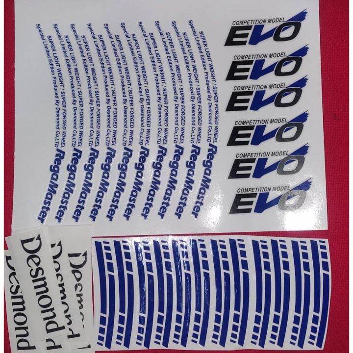 Desmond Regamaster EVO II Clear Sticker blue/black cut out vinyl clear ...