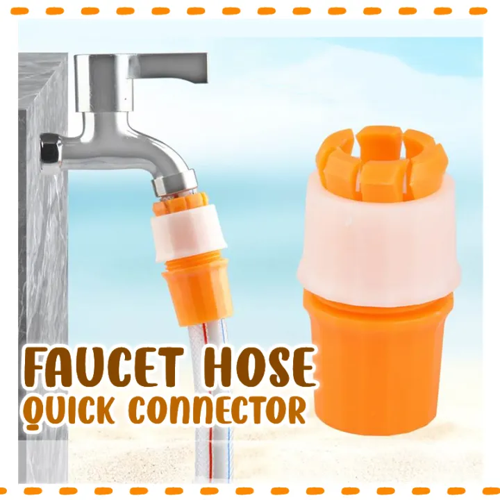 (1 pcs) Ultra Strong Faucet Hose Quick Connector Adapter Coupling Mesh ...