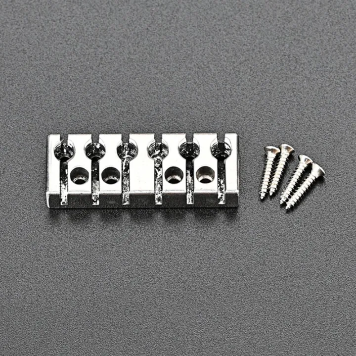 6 String Locking Nut with Mounting Screws for Headless Electric Guitar ...