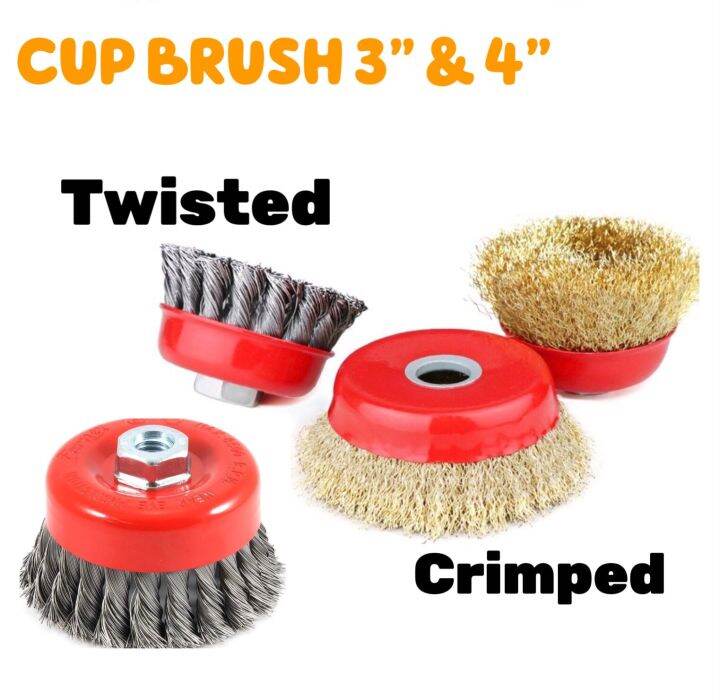 Wire Wheel Brush,Twisted/Knotted Cup Brush for Grinders Industrial Cup ...