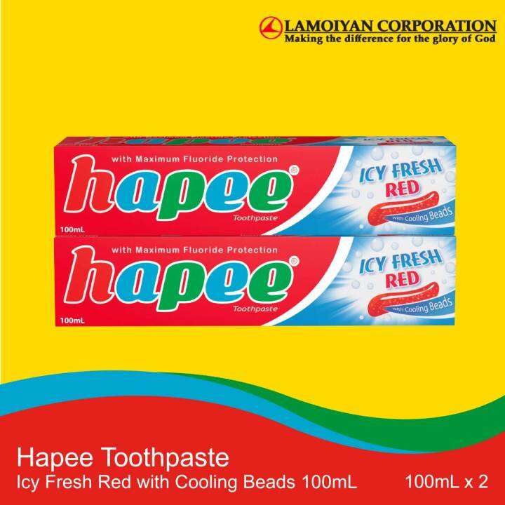 Hapee Icy Fresh Red with Cooling Beads 100mLx2 | Lazada PH