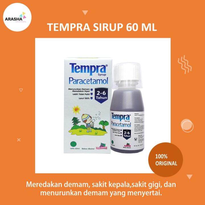 TEMPRA SIRUP 60 ML Obat Penurun Demam/Penurun Panas/Sakit Kepala/Pereda ...