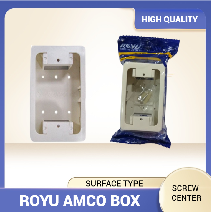 Amco Box Royu PVC / Surface Type Utility Box with Tox and Screw ...