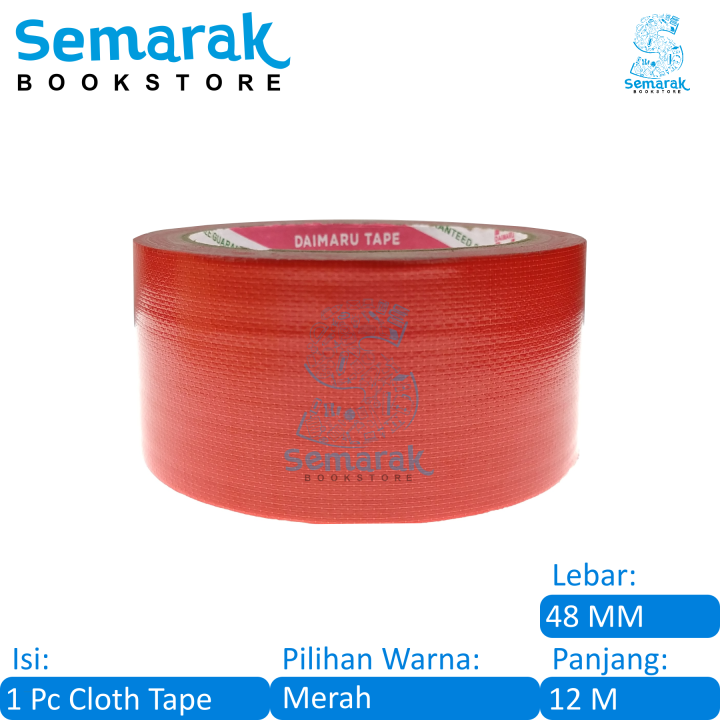 Daimaru Cloth Tape Lakban Kain 48 MM X 12 M - Merah [1 Roll] | Lazada Indonesia