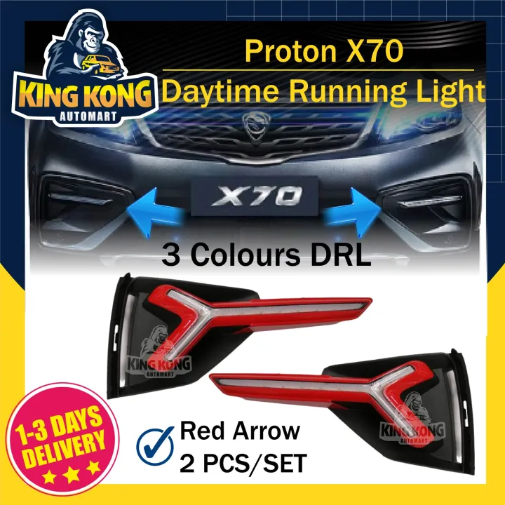 PROTON X70 front bumper daylight DRL led 3 Colour | Lazada
