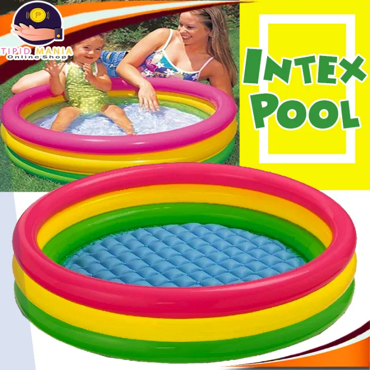 Intex Brand Kids Inflatable Swimming Pool Cartoon Character Rainbow ...