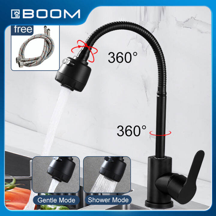 BOOM Gripo Two Way Kitchen Faucet Stainless with Flexible Hose | Lazada PH