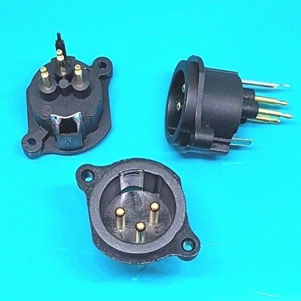 Socket Canon Male Gold Plated 4Pin Vertical Tancap PCB | Lazada Indonesia