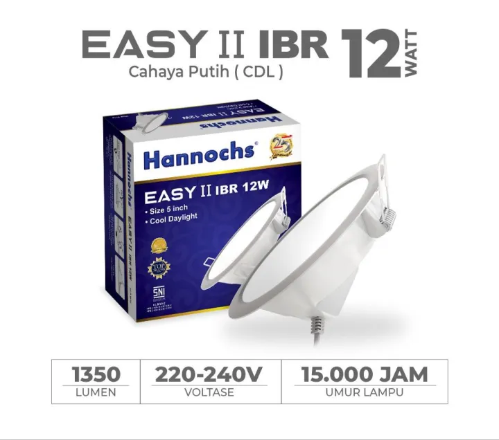 Lampu Downlight LED Hannochs 12 watt / Ukuran 5 inch / LED Panel ...