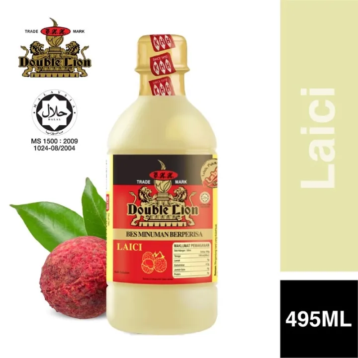 Bes Minuman Berperisa Laici Cap Double Lion Lychee Flavoured ...