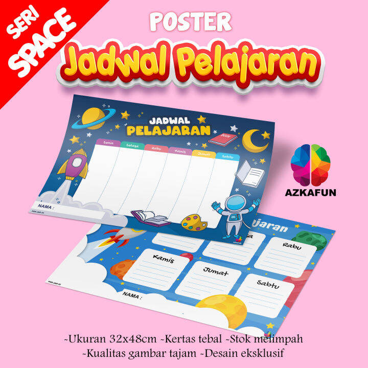 Poster JADWAL PELAJARAN RUANG ANGKASA - poster jadwal pelajaran sekolah ...