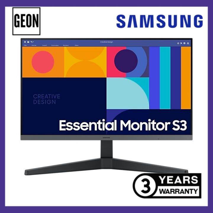 Samsung 24" Essential Monitor S3 (S33GC) LS24C330GAEXXS | Lazada