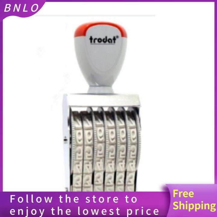 BNLO 6 Digit Number Number Stamp Personalized Changeable Roller Stamps ...
