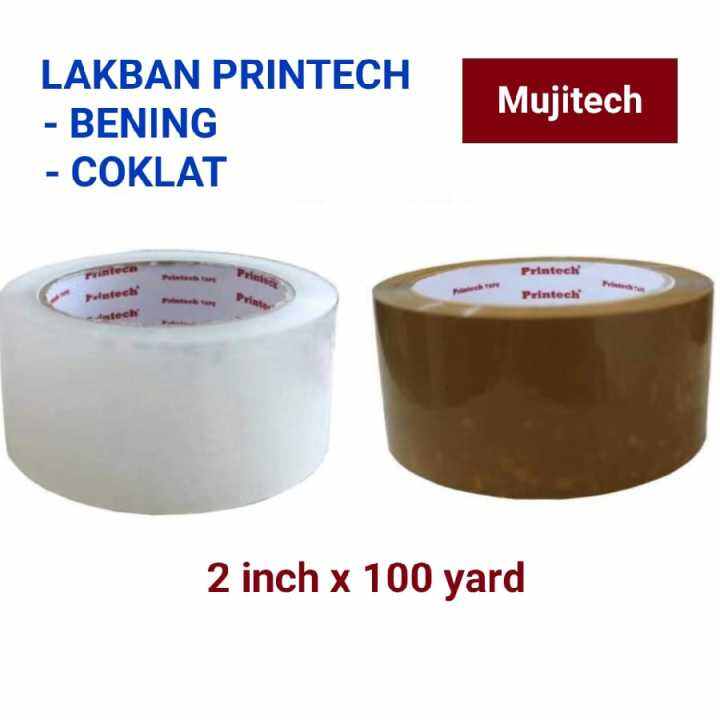 LAKBAN PRINTECH 2 inch x 100 YARD OPP TEBAL DAN KUAT ALAT PEREKAT | Lazada Indonesia