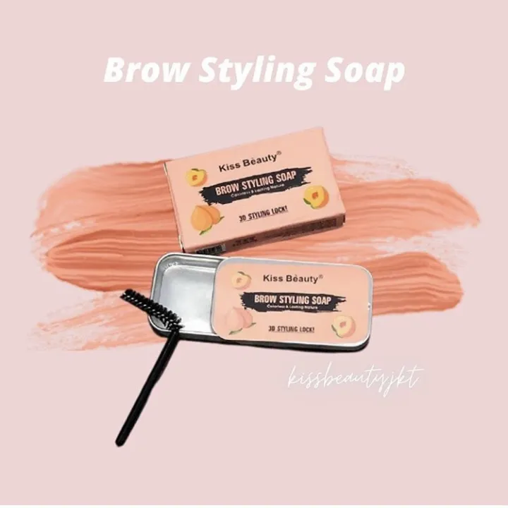 DW Kiss Beauty Peach Eyebrow Soap Wax with Brush,Waterproof NEW 3D ...