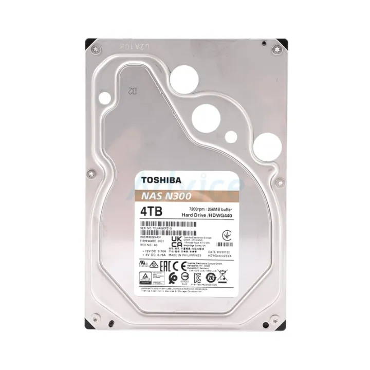 4 TB HDD TOSHIBA N300 NAS (7200RPM, 256MB, SATA-3, HDWG440AZSTA) | Lazada.co.th