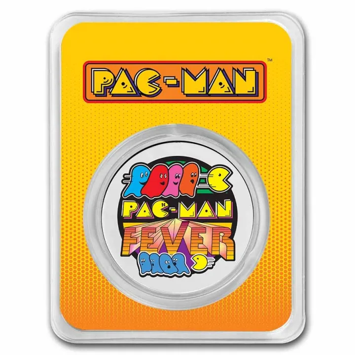 Pacman Fever/ Amazing Lock-Up 1 oz Colorized Silver Round in Tamper ...