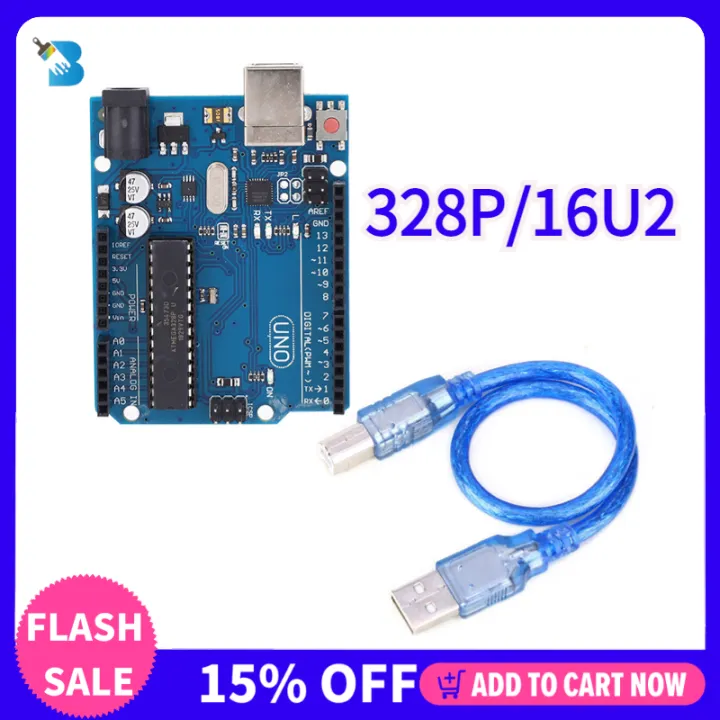 【yuanc】Arduino เหมาะสำหรับ UNO R3 ATmega328P บอร์ดพัฒนา IDE เราสามารถ ...
