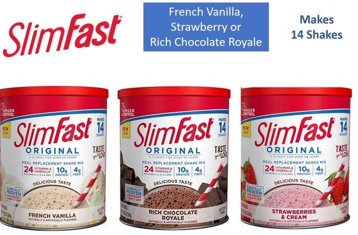 Slimfast Original Meal Replacement Shake Mix 14 Servings (364g 12.8 Oz) French Vanilla ...
