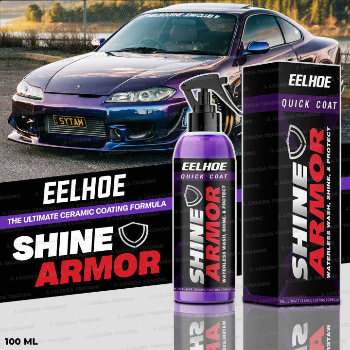 Shine Armor Ceramic Coating 100ml - Hydrophobic Glass Coating / Scratch ...