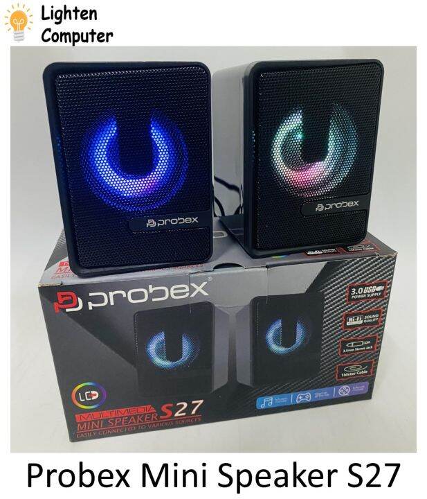 Probex LCD Multimedia Mini Speaker S27 | Easily Connected to Various ...
