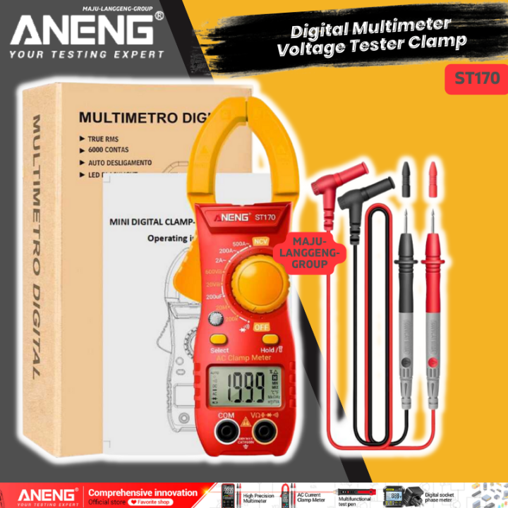 Aneng ST170 Multimeter/Avometer/Multitester/Tester/Tang Ampere Digital ...