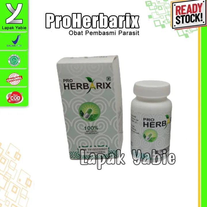 Pro Herbarix Asli Original Obat Pembasmi Parasit Isi 30 Kapsul - Obat ...