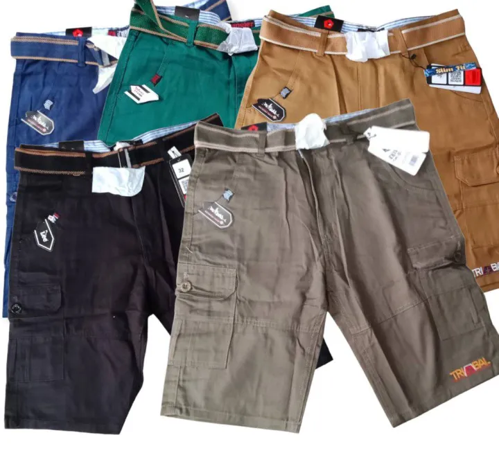 PREMIUM CARGO 6 POCKET SHORTS FOR TEEN/ADULT w/ BELT | Lazada PH