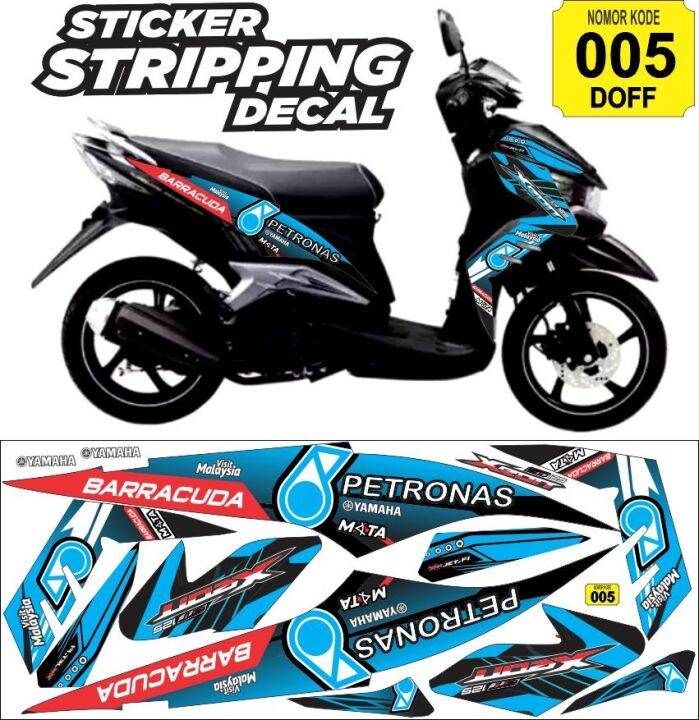 Sticker Striping Yamaha Xeon GT 125 Variasi Petronas AR-001 Glossy ...