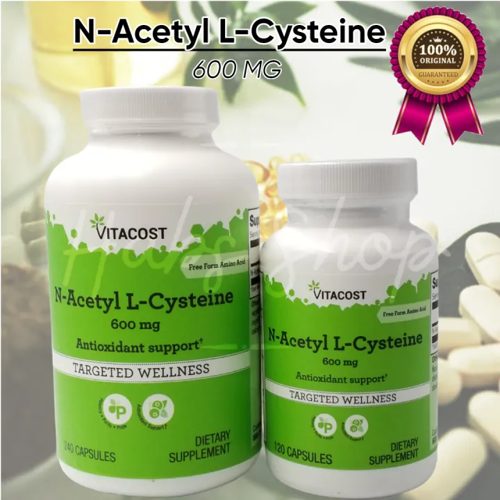 Vitacost N-Acetyl L-Cysteine 600 mg 240 Capsules or 120 Capsules ...
