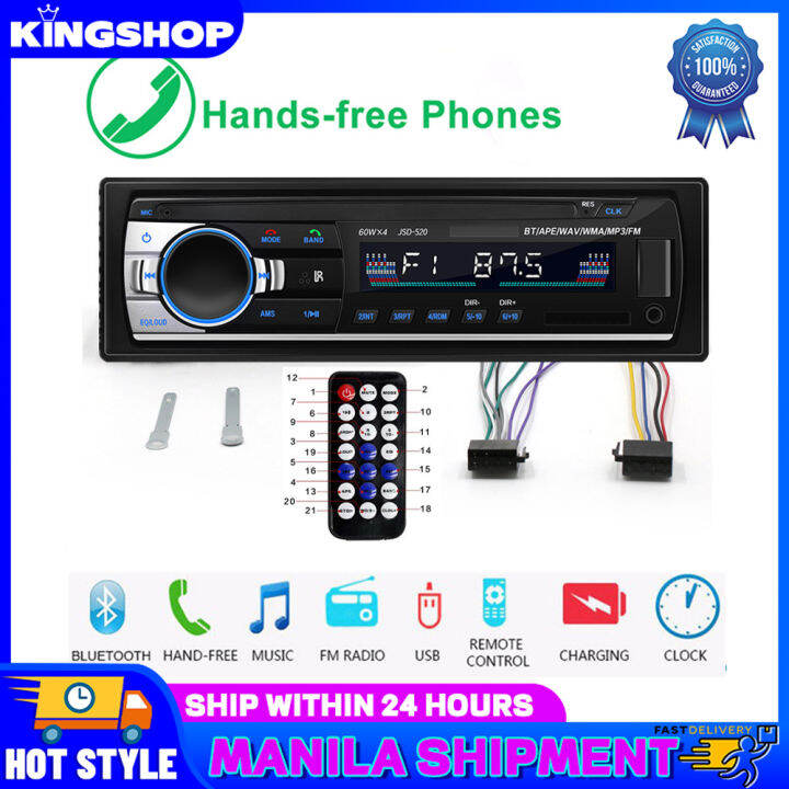 【Original + 24 hours delivery】12V Bluetooth Car MP3 Player 1 Din Car ...