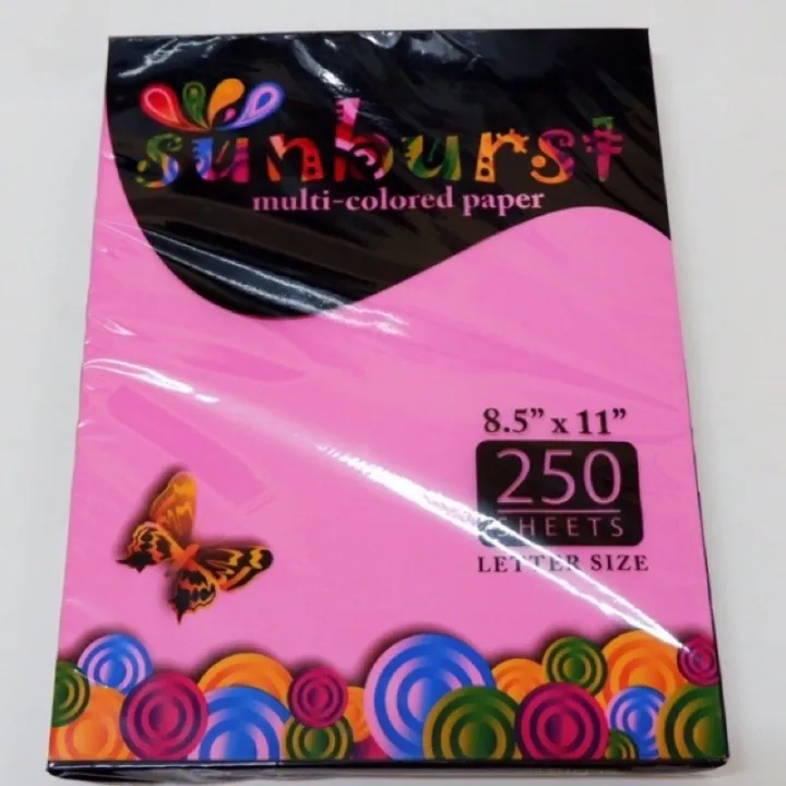 SUNBURST COLORED PAPER ASSORTED 250pcs | Lazada PH