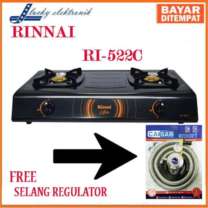 kompor gas RINNAI RI-522C KOMPOR GAS RINNAI RI 522C FREE SELANG ...