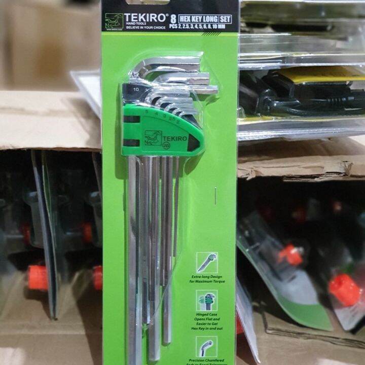 ORIGINAL TEKIRO Kunci L Set Panjang Tekiro 8 Pcs | Lazada Indonesia
