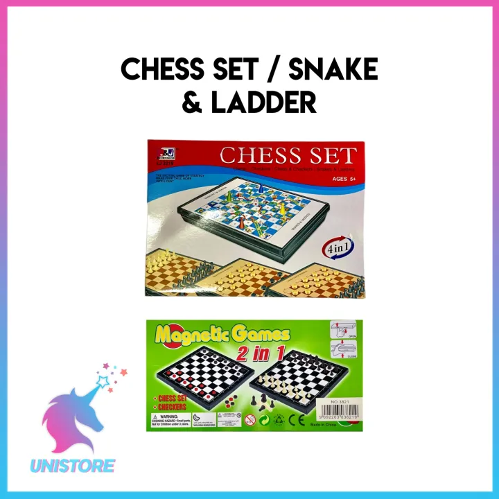 Chess, Snake & Ladder, Checkers 4 in 1 Games | Lazada PH
