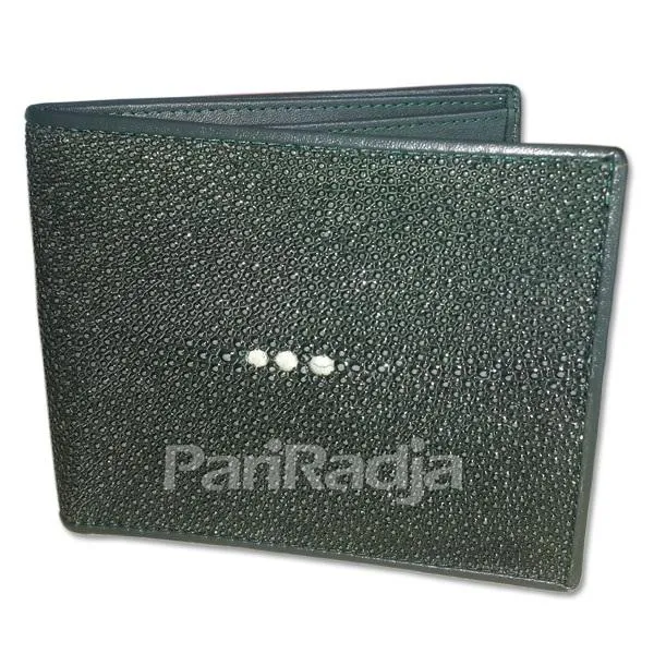 Dompet Kulit Ikan Pari Asli Warna Hijau Tetes Air Mata Titik | Lazada ...