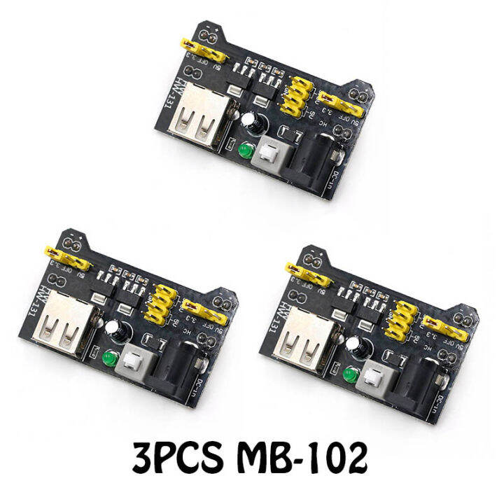 3PCS 2ch 5V/3.3V MB-102 Solderless Breadboard Breadboard Power Module | Lazada PH