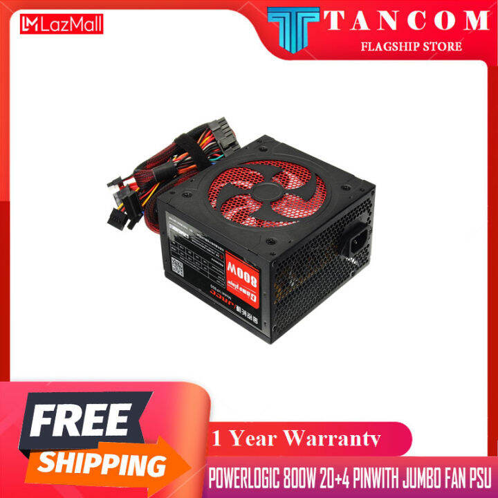 POWERLOGIC 700W 80+4 PIN WITH JUMBO FAN PSU | Lazada PH